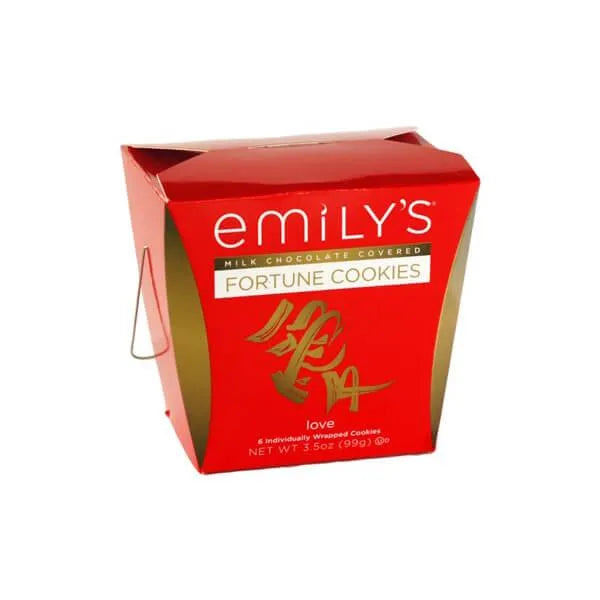 Valentine Milk Chocolate Covered Fortune Cookies: 6-Piece Take-Out Box ...