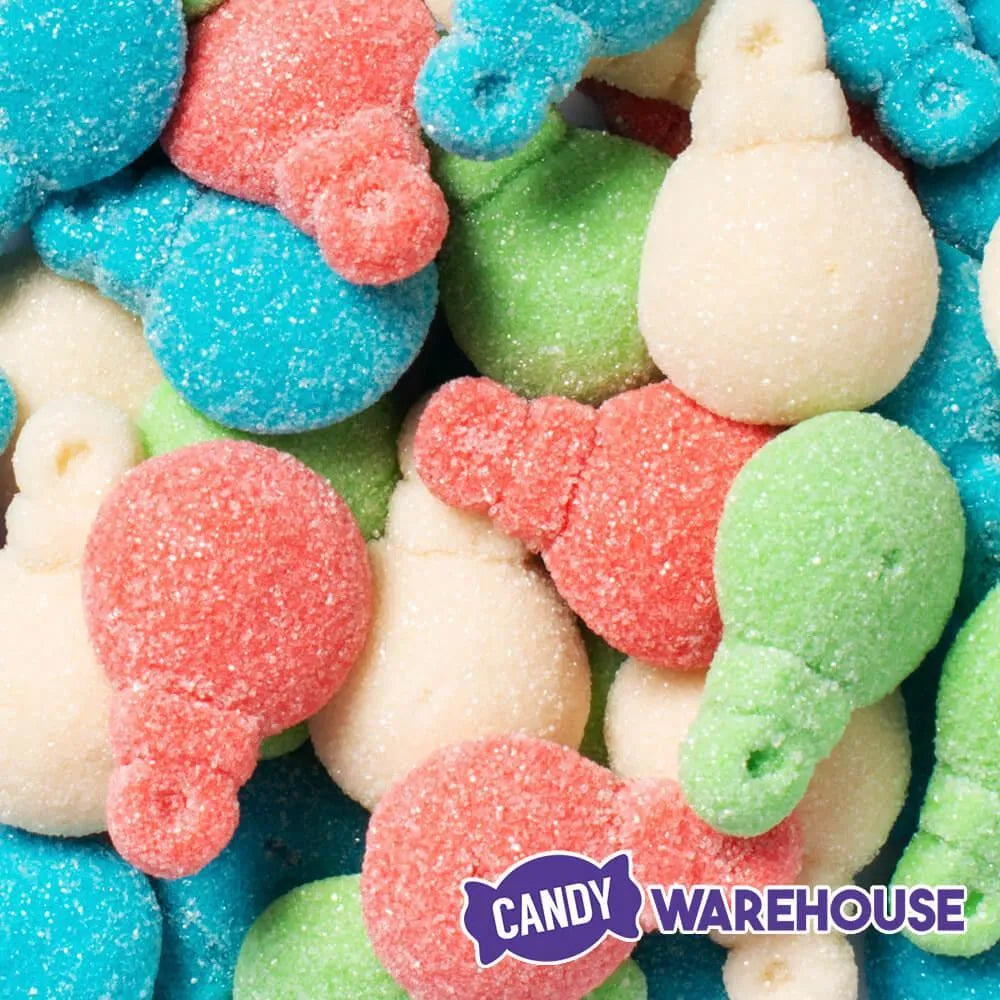 Vidal Gummy Glitter Holiday Ornaments Candy: 1KG Bag | Candy Warehouse