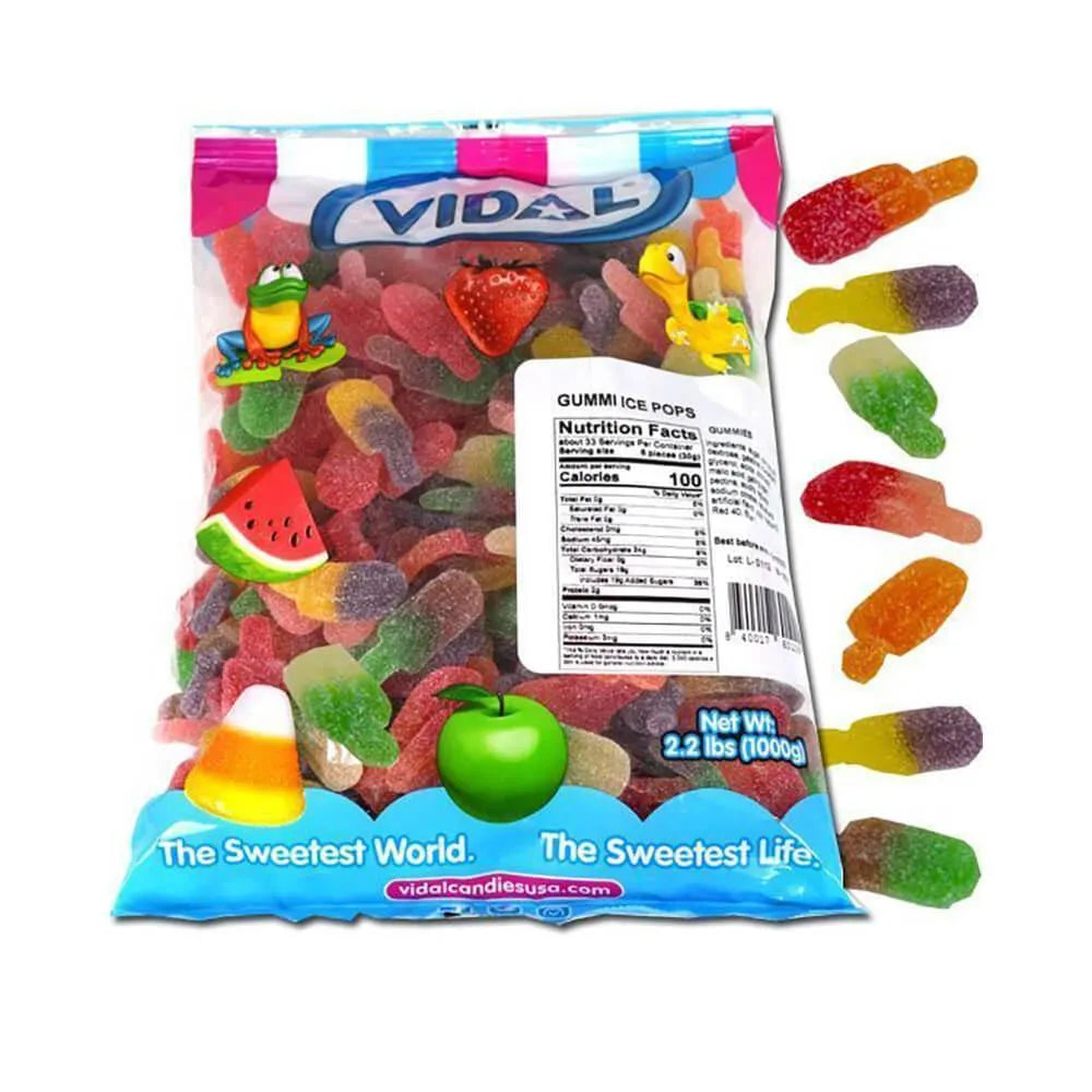 Vidal Gummy Ice Pops: 1KG Bag – Candy Warehouse