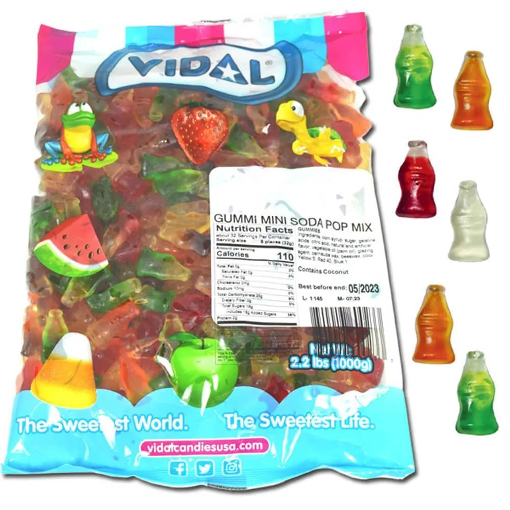 Vidal Mini Soda Pop Mix: 1KG Bag – Candy Warehouse