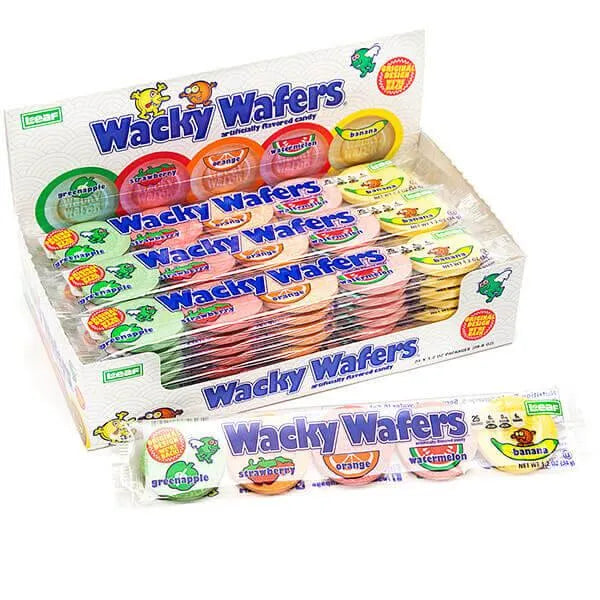 Wacky Wafers Candy 1.2-Ounce Packs: 24-Piece Box | Candy Warehouse