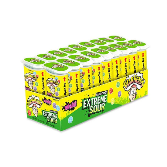 WarHeads Minis Extreme Sour Hard Candy Packs: 18-Piece Display | Candy ...