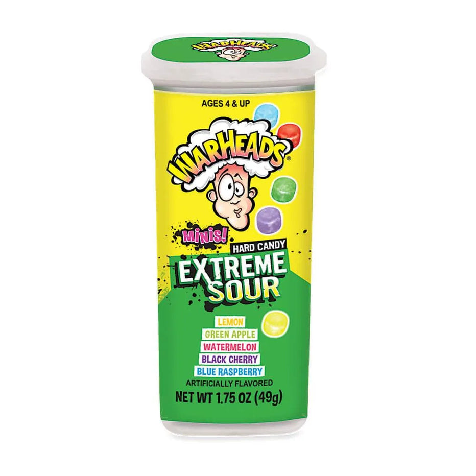 WarHeads Minis Extreme Sour Hard Candy Packs: 18-Piece Display – Candy ...