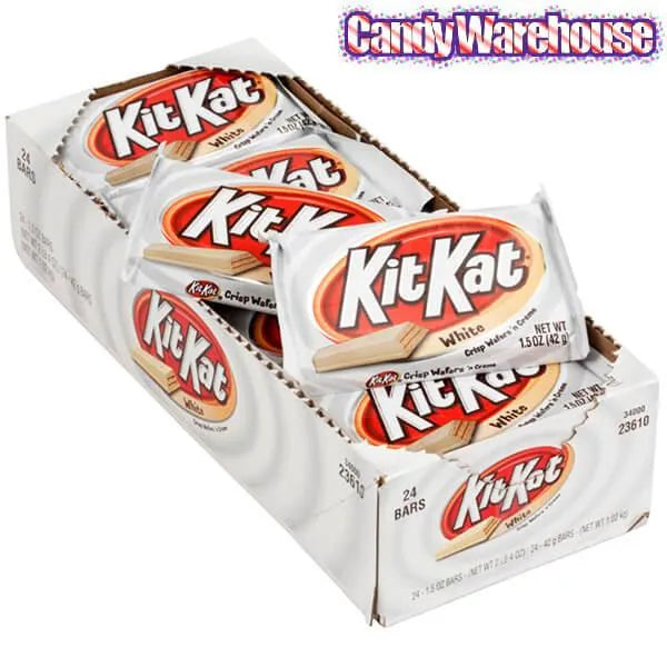 White Chocolate Kit Kat Candy Bars: 24-Piece Box | Candy Warehouse