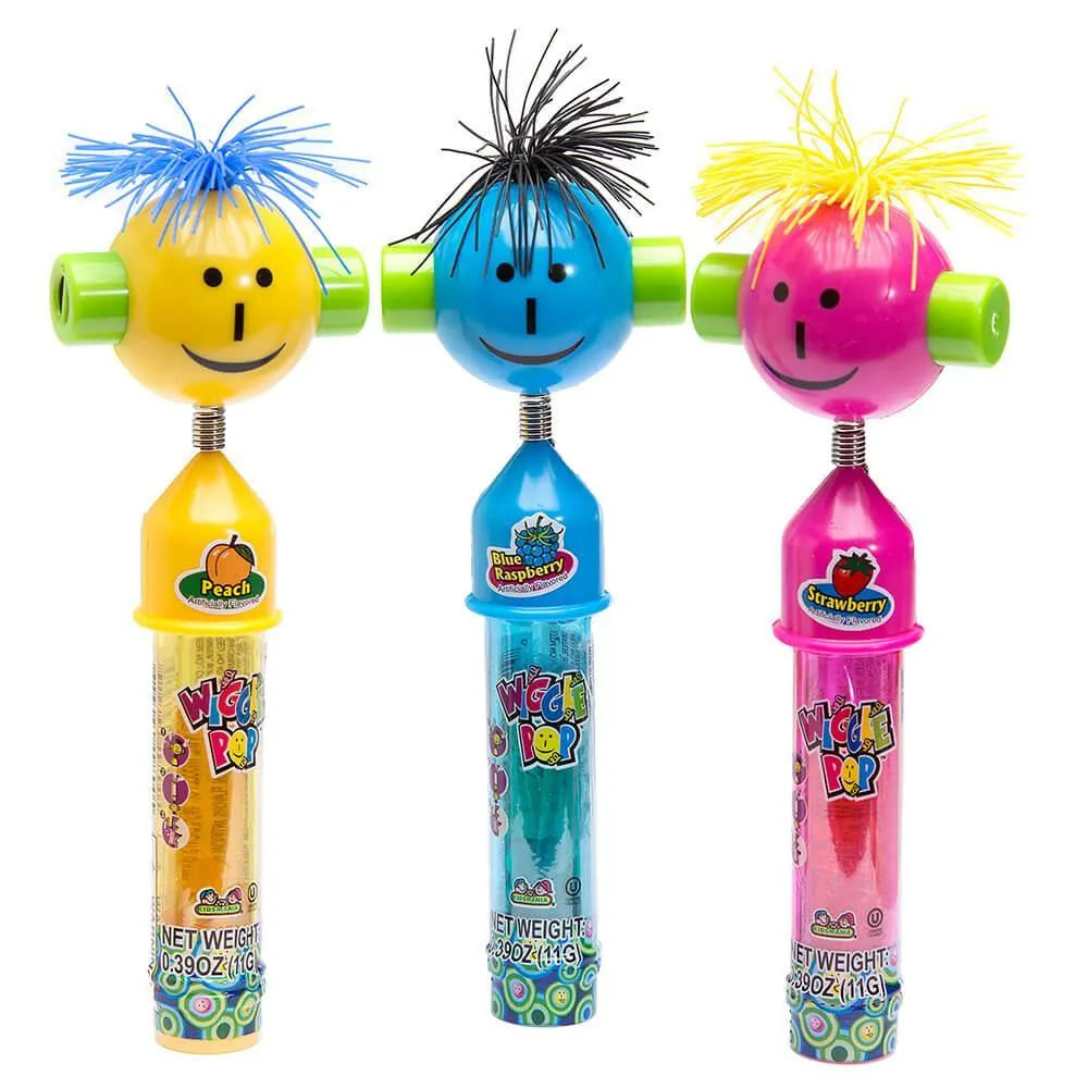 Wiggle Pop Giggling Spring Lollipops: 12-Piece Box | Candy Warehouse