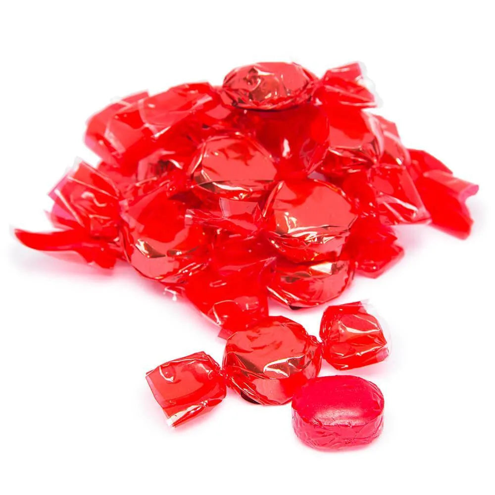 Wrapped Hard Candy Ovals - Red - Cherry: 5LB Bag | Candy Warehouse