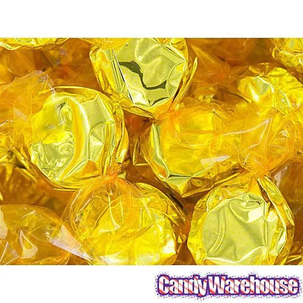 Wrapped Hard Candy Ovals - Yellow - Lemon: 5LB Bag | Candy Warehouse