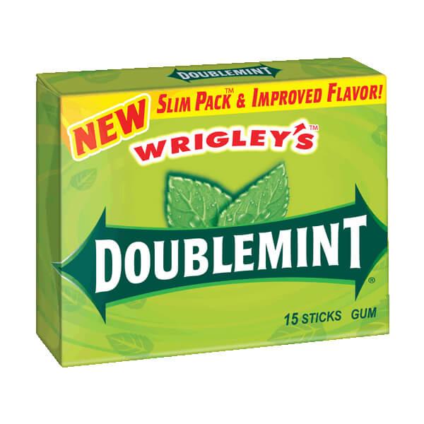 Wrigley's Doublemint Gum Slim Packs: 10-Piece Box | Candy Warehouse