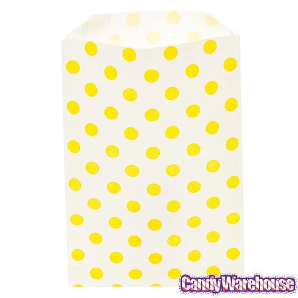 Yellow Polka Dot Candy Bags: 25-Piece Pack – Candy Warehouse