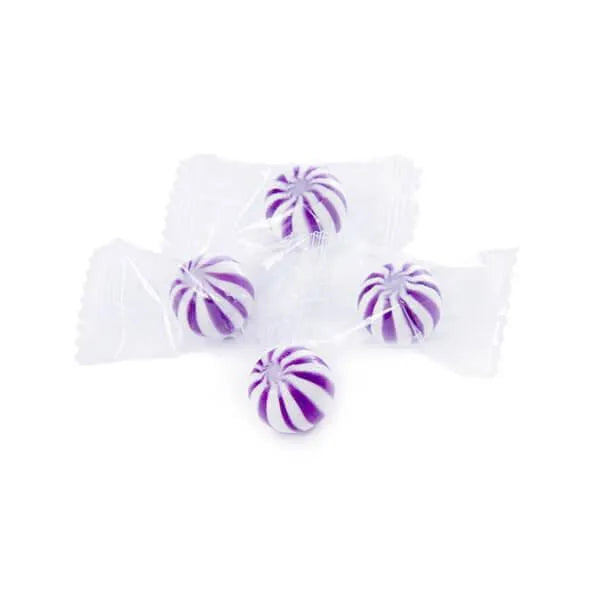 YumJunkie Sassy Spheres Grape Purple Striped Candy Balls - Petite: 5LB ...
