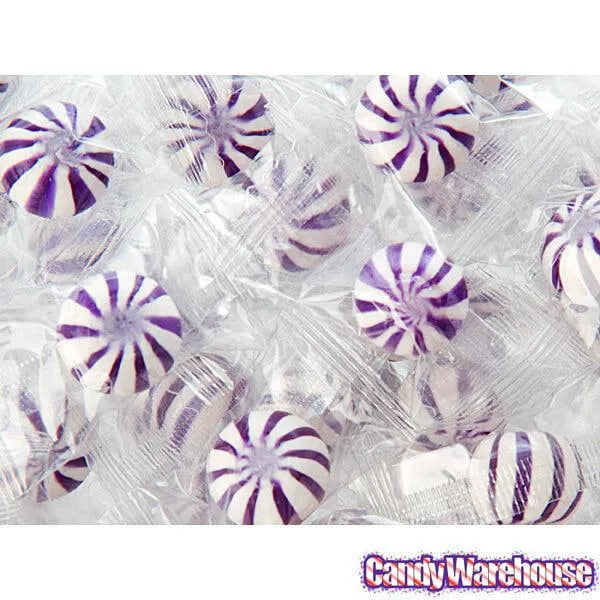 YumJunkie Sassy Spheres Grape Purple Striped Candy Balls - Petite: 5LB ...