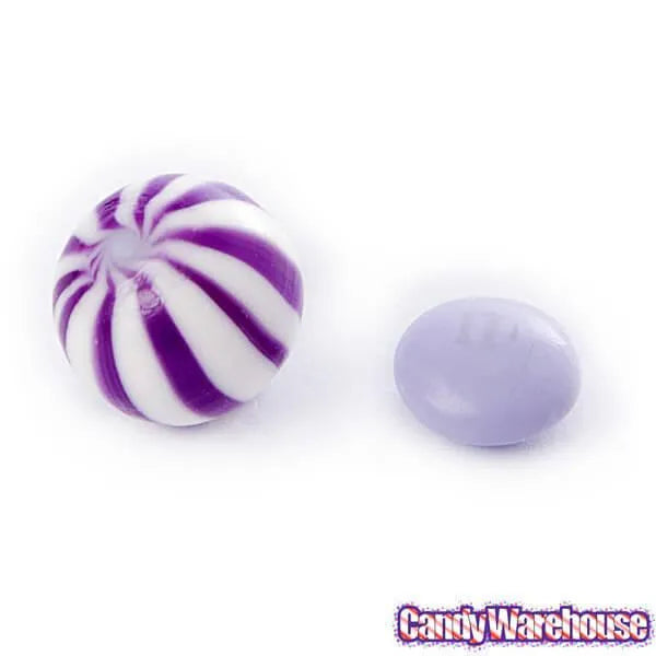 YumJunkie Sassy Spheres Grape Purple Striped Candy Balls - Petite: 5LB ...