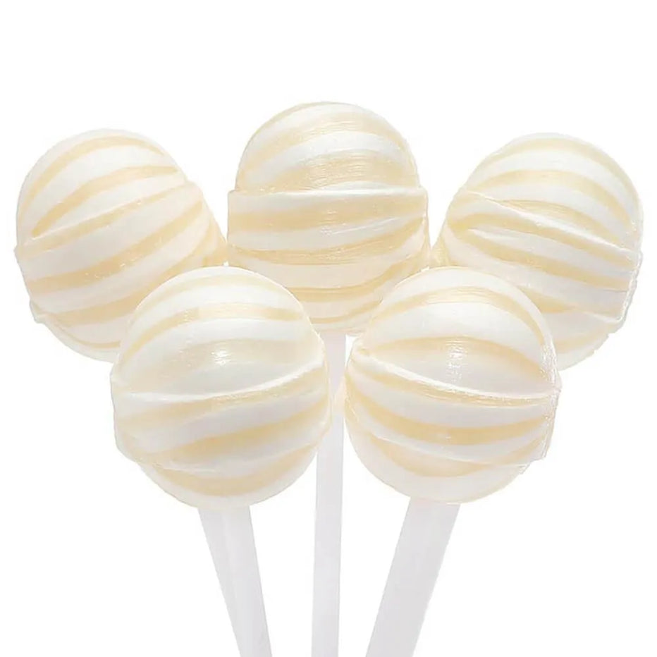 YumJunkie Sassy Spheres Pineapple White Striped Ball Lollipops: 100 ...